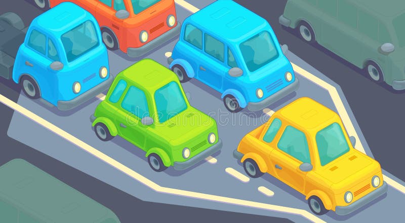 Bottleneck Traffic Jam. Road Dence Traffic on Motorway or Highway ...