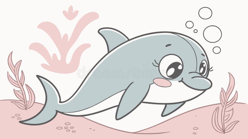 Bottlenose Dolphin Confused Lies Desert Vector Stock Vector ...