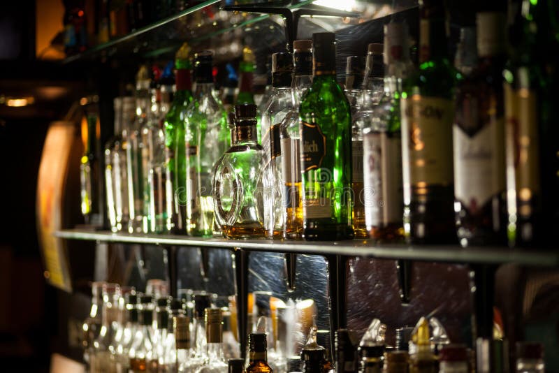 Bottles of alcohol editorial stock image. Image of alcohol - 80878884