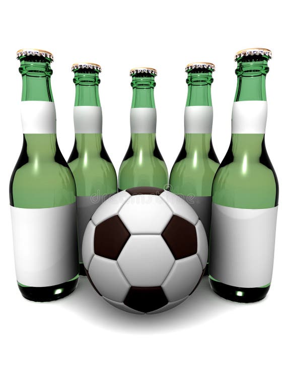 Bottles of beer and ball stock illustration. Illustration of alcoholism ...