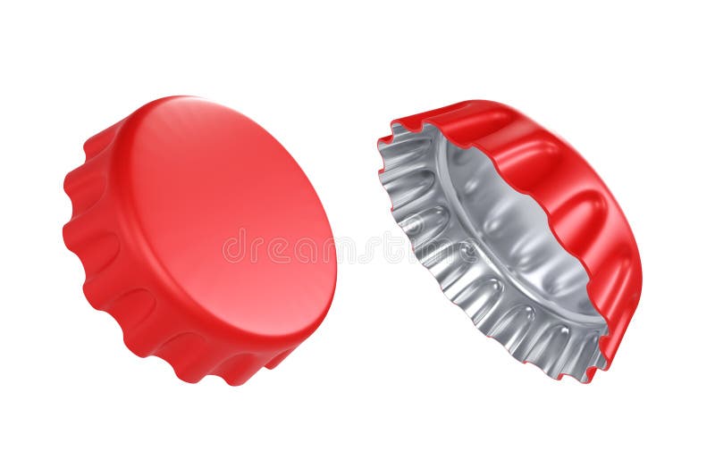Bottles Caps Collection Isolated on White Stock Illustration ...