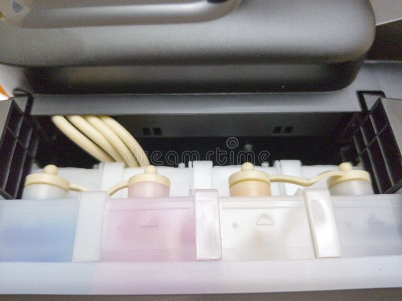 Bottles of CISS System Printer Stock Image - Image of black, equipment ...