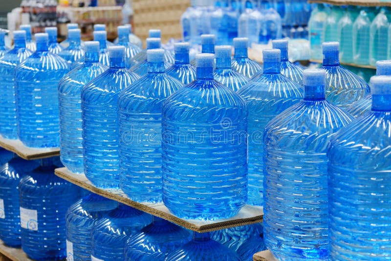 Bottles with Clean Water in a Hyper Package. Sale of Drinking Water ...