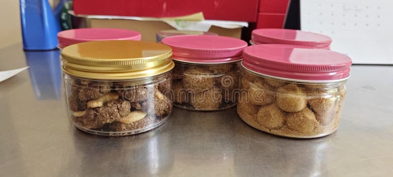 Bottles of Cookies on a Kitchen Counter Stock Photo - Image of counter ...
