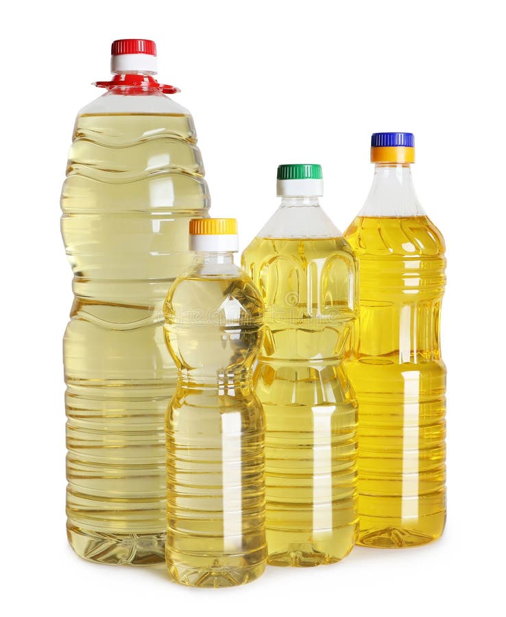 Bottles of Cooking Oil on White Background Stock Image - Image of fresh ...
