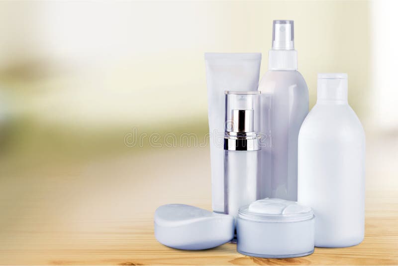 Bottles of Cosmetics stock image. Image of group, glass - 59852395