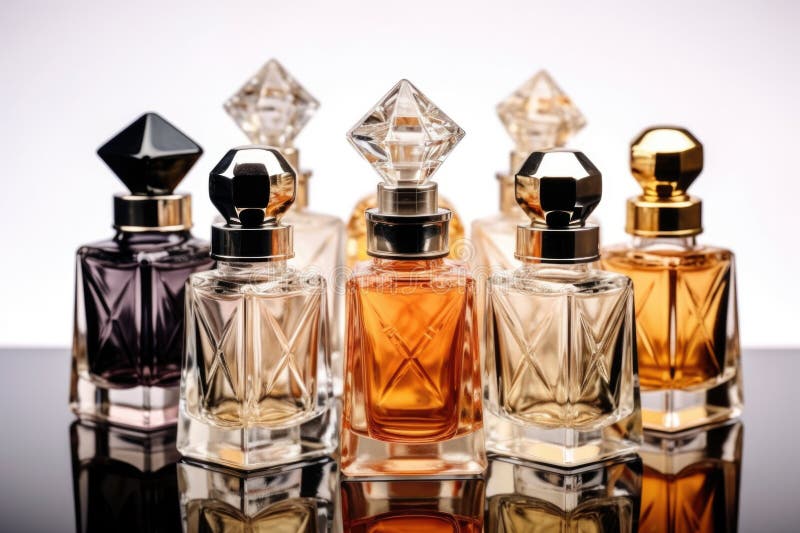 Bottles of Different Shapes and Sizes Used for Perfume Stock Photo ...