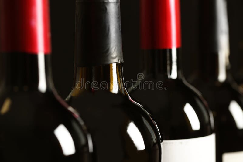 Bottles of Different Wines. Expensive Collection Stock Image - Image of ...