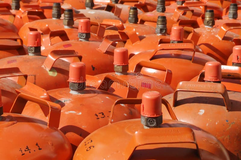 Bottles of gas stock photo. Image of bottle, warmth, heat - 8659134