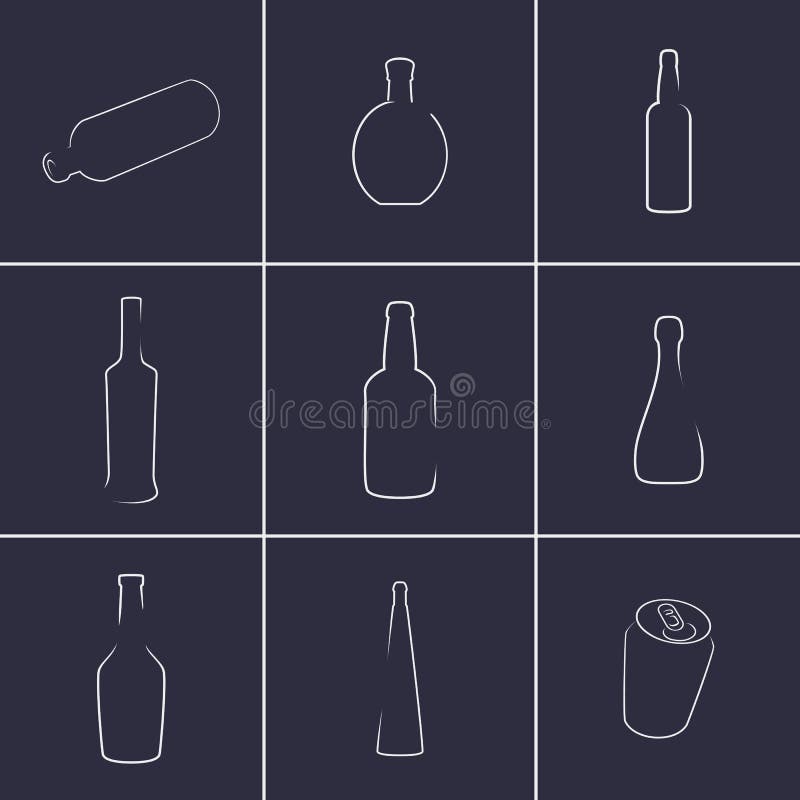 Bottles icons stock vector. Illustration of beverage - 57304219