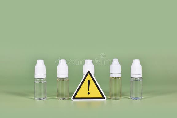 Bottles with Liquid Solutions for Electronic Cigarettes with Warning ...
