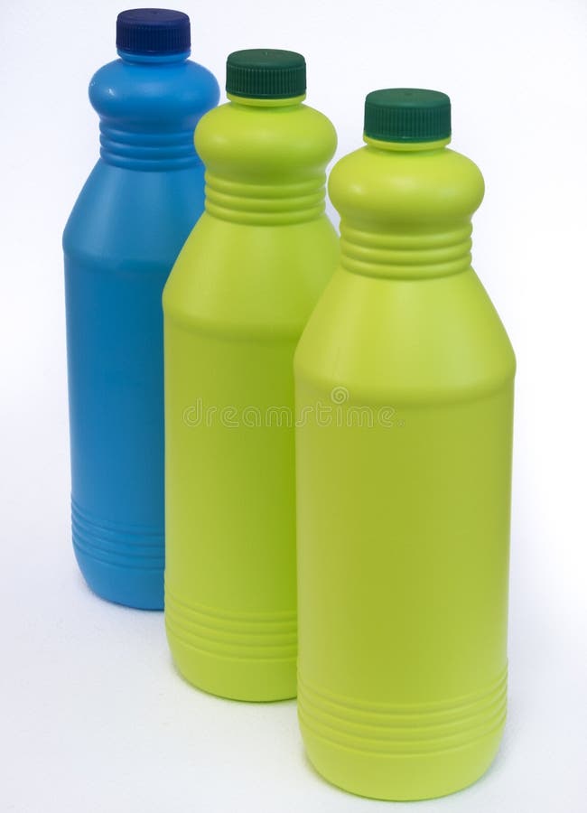 Bottles of lye. stock image. Image of blue, bleach, color - 96623885