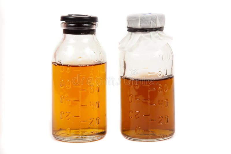 Bottles Medical with a Potion Stock Image - Image of mixture, medical ...