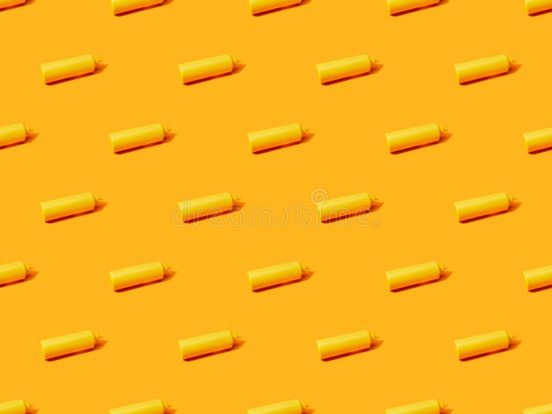 Bottles of Mustard on Orange Colorful Stock Illustration - Illustration ...