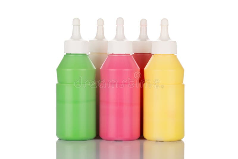 Bottles of refill color stock image. Image of macro, inkjet - 24010071