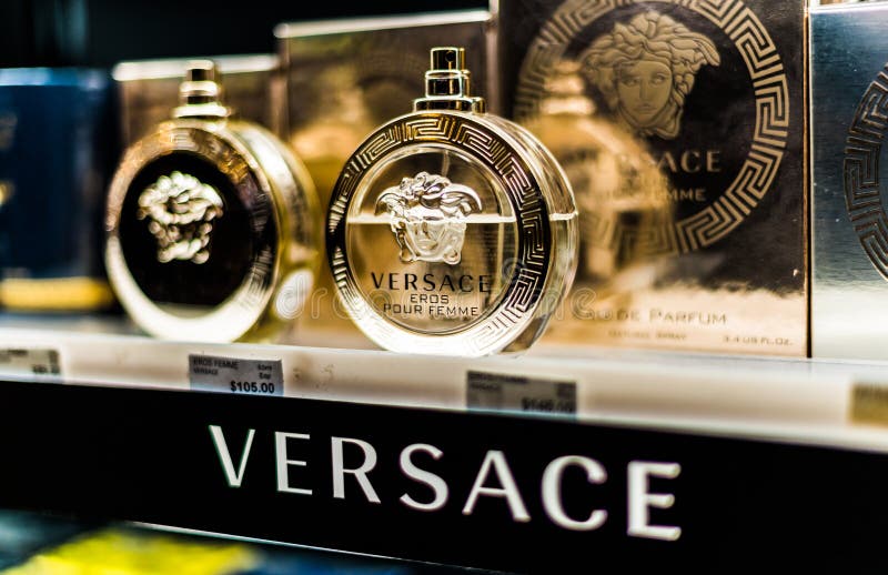 Bottles of Perfume by Versace on a Store Shelf Editorial Stock Image ...