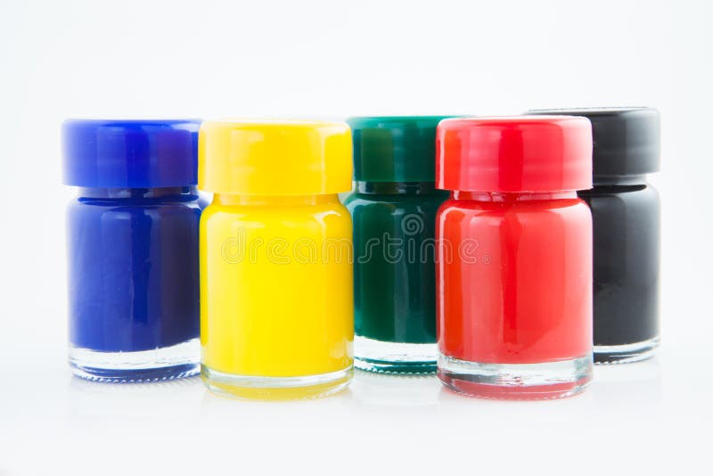 Bottles Poster Color Isolated on White Background Stock Image - Image ...