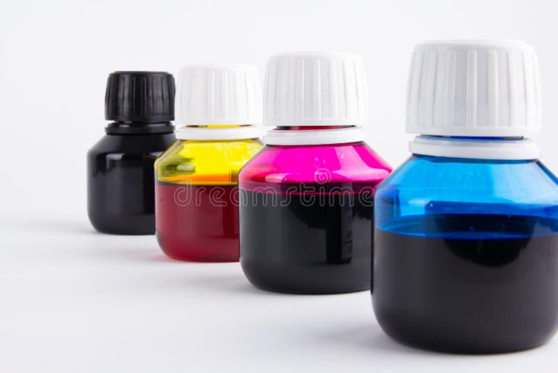Cmyk ink stock image. Image of bottle, abstract, liquid - 25130533