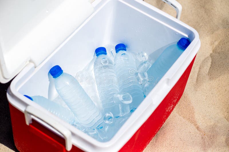 Bottles of Beer in Cooler Box with Ice Stock Photo - Image of cold ...