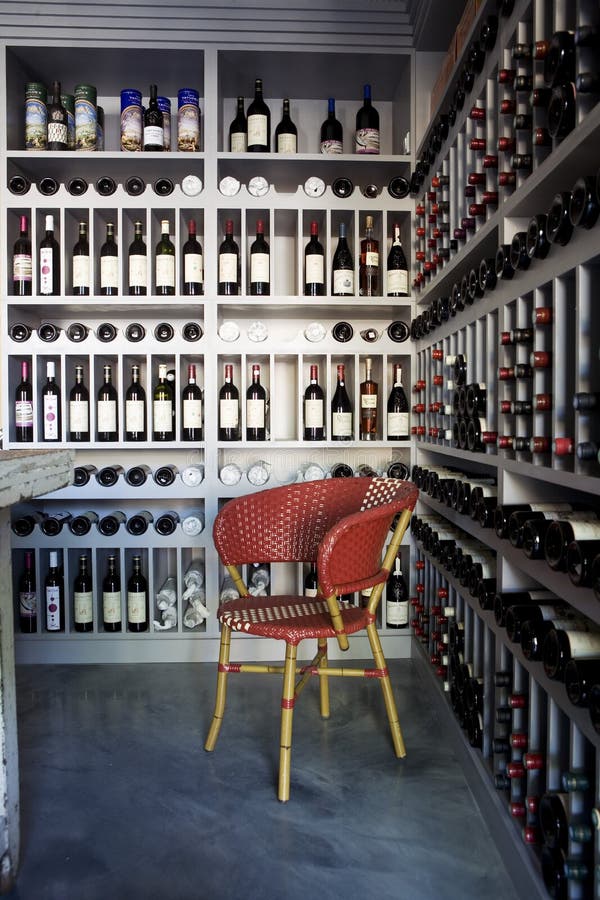 Bottles of Wine on Shelves in a Wine Store Editorial Stock Photo ...