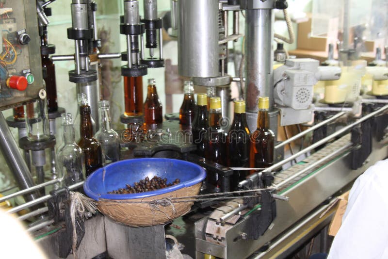 Bottling Cuban Rum Distilled Wine Cellar Stock Photo - Image of alcohol ...
