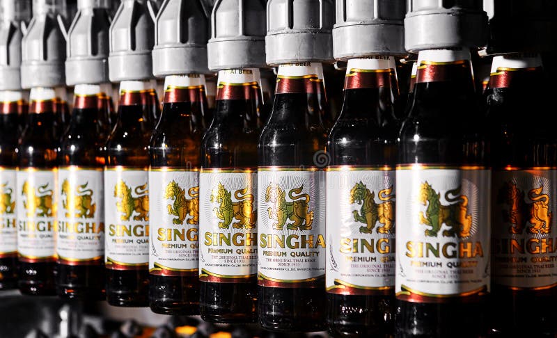 Bottling Process of Singha Beer Editorial Stock Photo - Image of lager ...