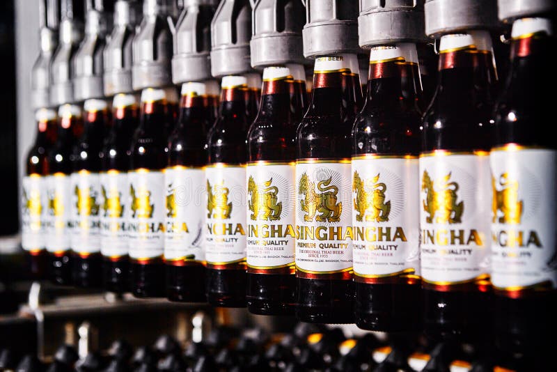 Bottling Process of Singha Beer Editorial Photo - Image of beer ...