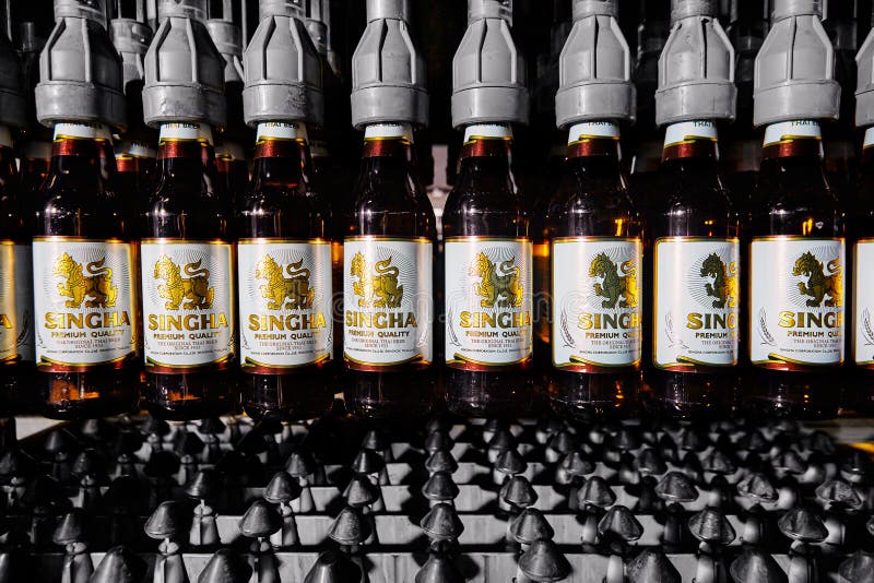 Bottling Process of Singha Beer Editorial Stock Photo - Image of ...