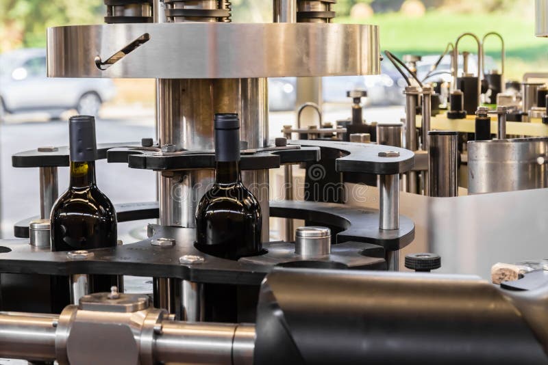 Wine bottling plant stock photo. Image of packaging, equipment - 31388190