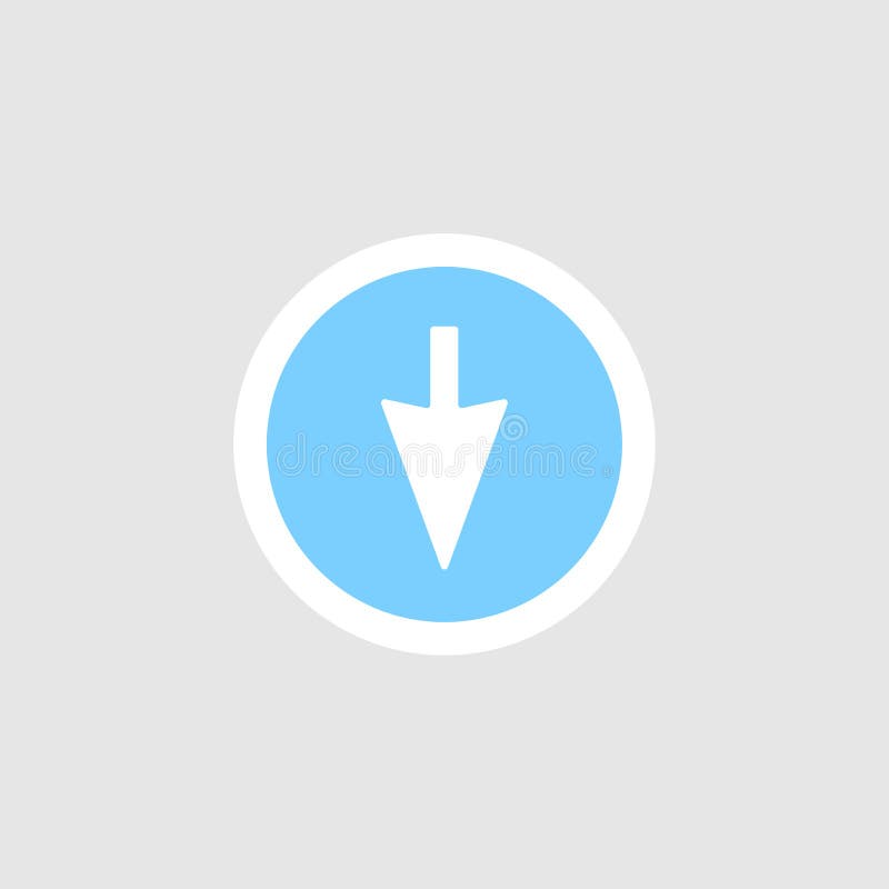 Bottom Arrow Icon, Vector Illustration Stock Vector - Illustration of ...