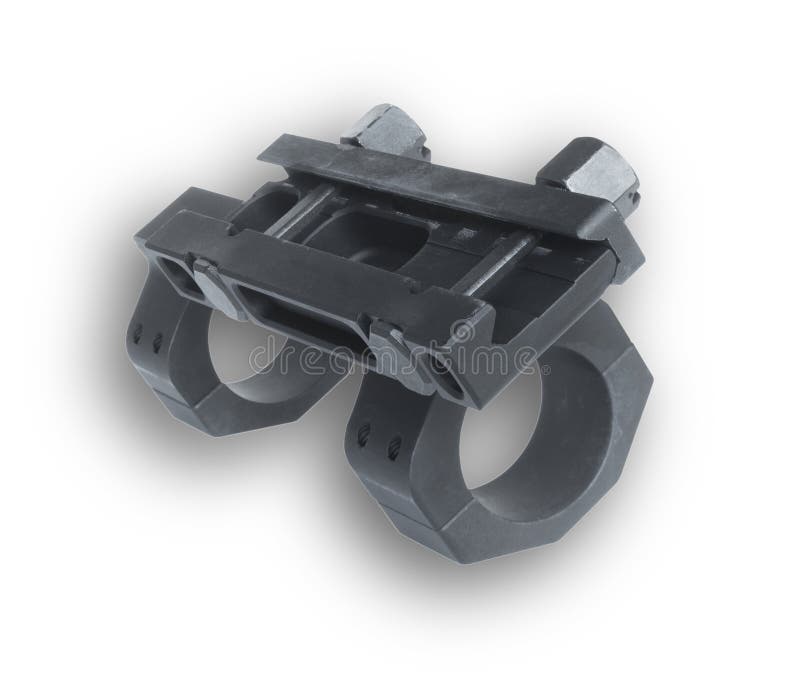 Mount for a Magnified Optic on a Firearm with Dropshadow Stock Image ...