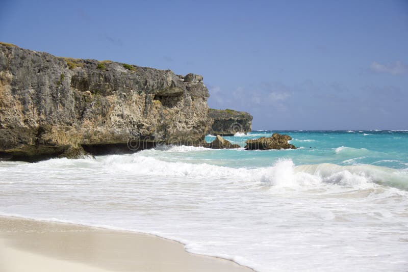 Bottom Bay Beach View stock image. Image of trees, island - 18568217