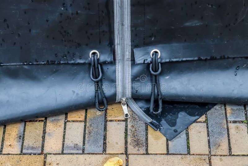 Bottom of a Big Tent with a Zipper on the Ground Stock Photo - Image of ...
