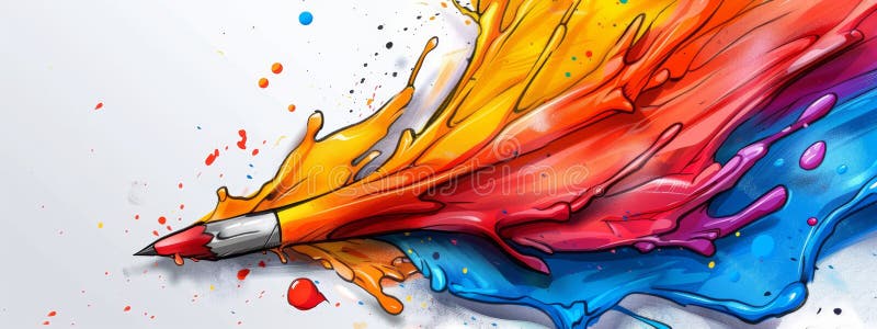 Bottom Boasts Splatter Paint Paint Smudge at Base Stock Illustration ...