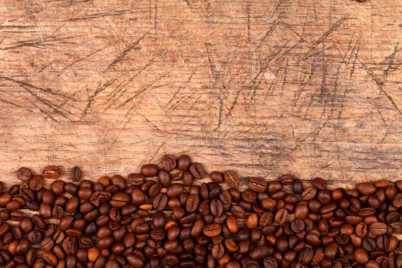 Bottom Border of Coffee Beans Stock Photo - Image of background ...