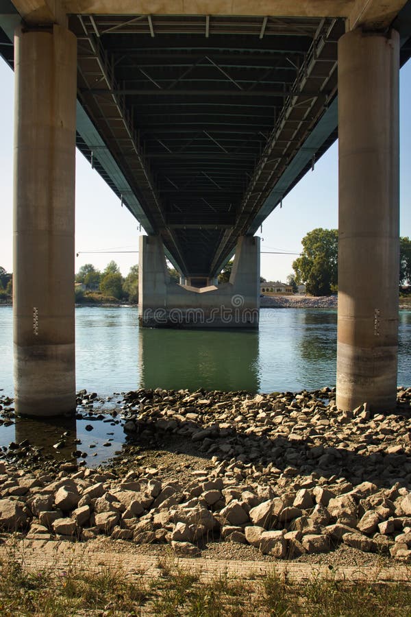 The Bottom of a Bridge Over the Rhine Stock Photo - Image of trip ...