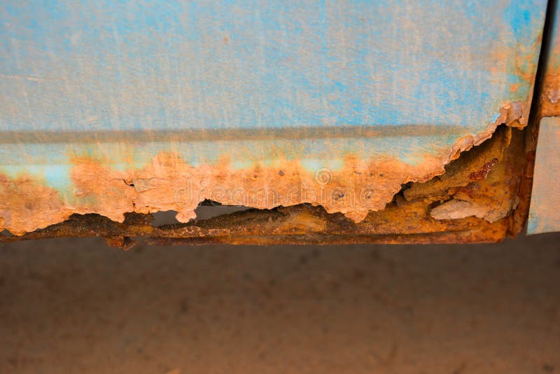The Bottom of the Car is Covered with Corrosion and Rust Stock Image ...