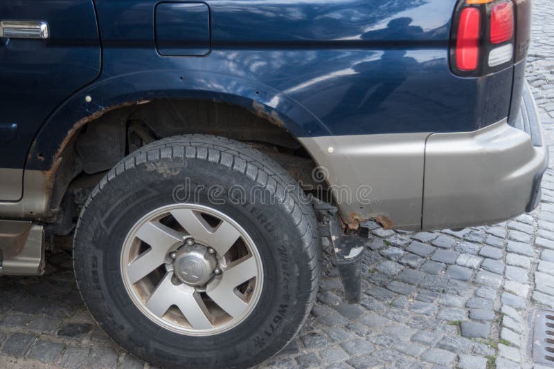 The Bottom of the Car is Rusty of the Winter Salt Editorial Image ...