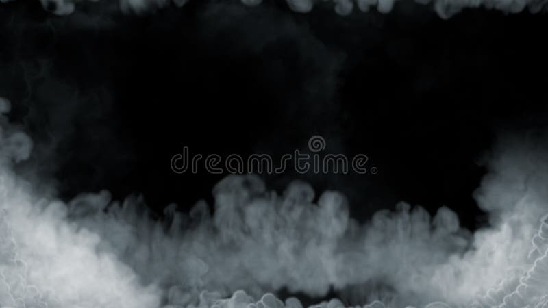 Bottom Content Frame of Thick Grey Smoke or Clouds, Isolated - Object ...