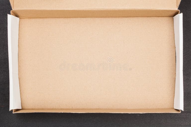 Bottom of Empty Cardboard Box Stock Image - Image of rough, corrugated ...