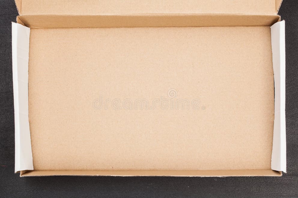 Bottom of Empty Cardboard Box Stock Image - Image of rough, corrugated ...
