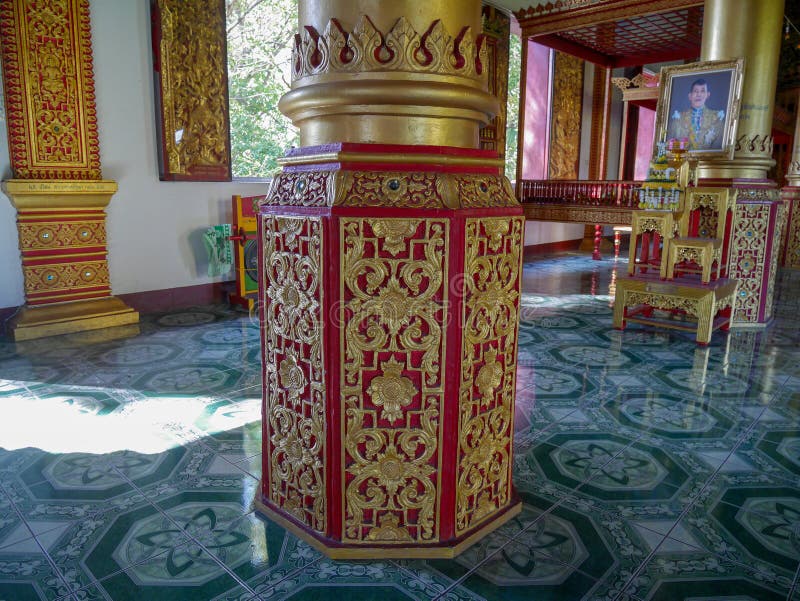 Bottom End of a Temple Pillar Stock Photo - Image of temple, ornate ...