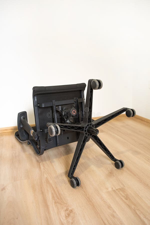 Bottom of Ergonomic Adjustable Office Chair. Knocks Over Chair Stock ...