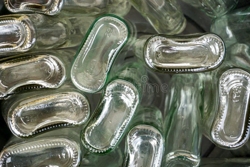 Bottom of Flat Glass Bottle in Full Screen Background Stock Photo ...