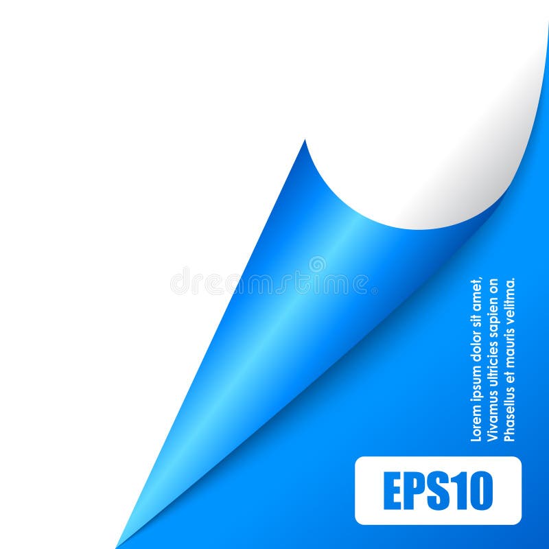 Bottom folded page corner stock vector. Illustration of element - 48552561