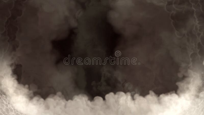 Bottom Frame of Rich Grey Smoke or Clouds, Isolated - Object 3D ...