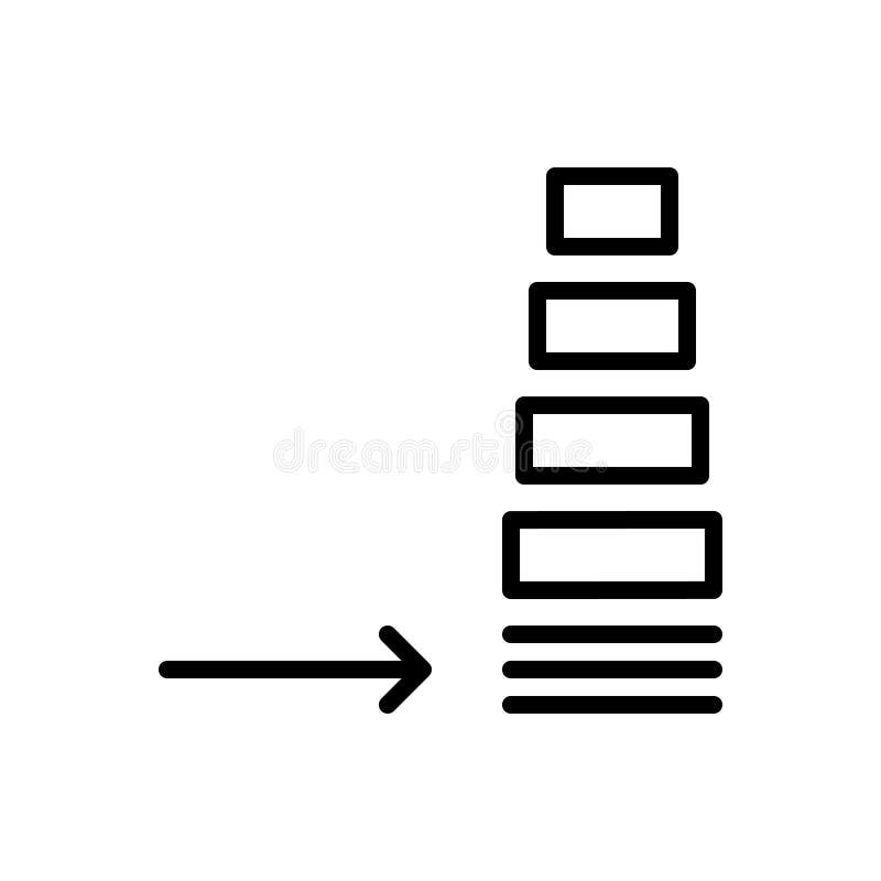 Black Line Icon for Bottom, Surface and Base Stock Vector ...