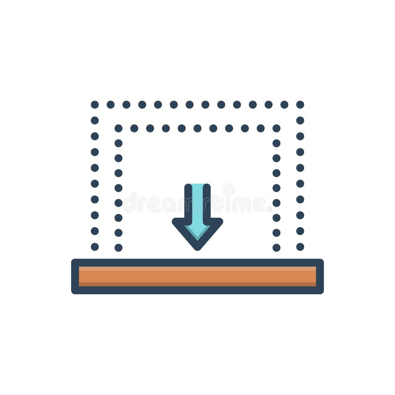 Color Illustration Icon for Bottom, Surface and Base Stock Vector ...