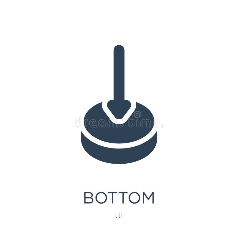 Bottom Icon in Trendy Design Style. Bottom Icon Isolated on White ...
