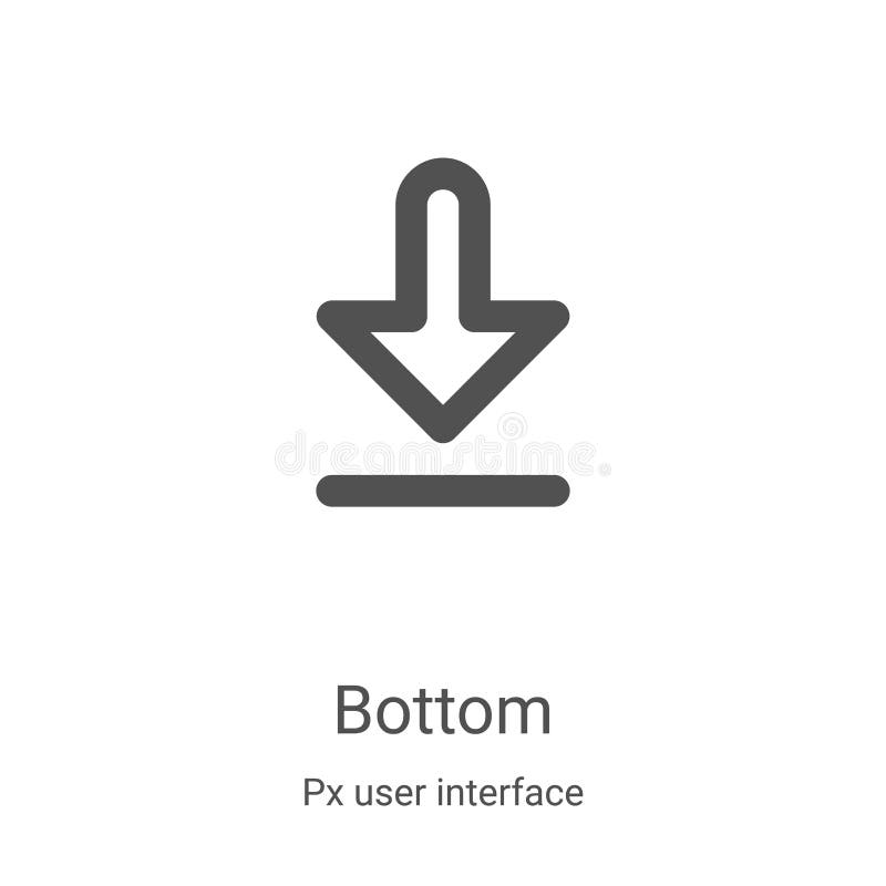 Bottom Icon in Trendy Design Style. Bottom Icon Isolated on White ...